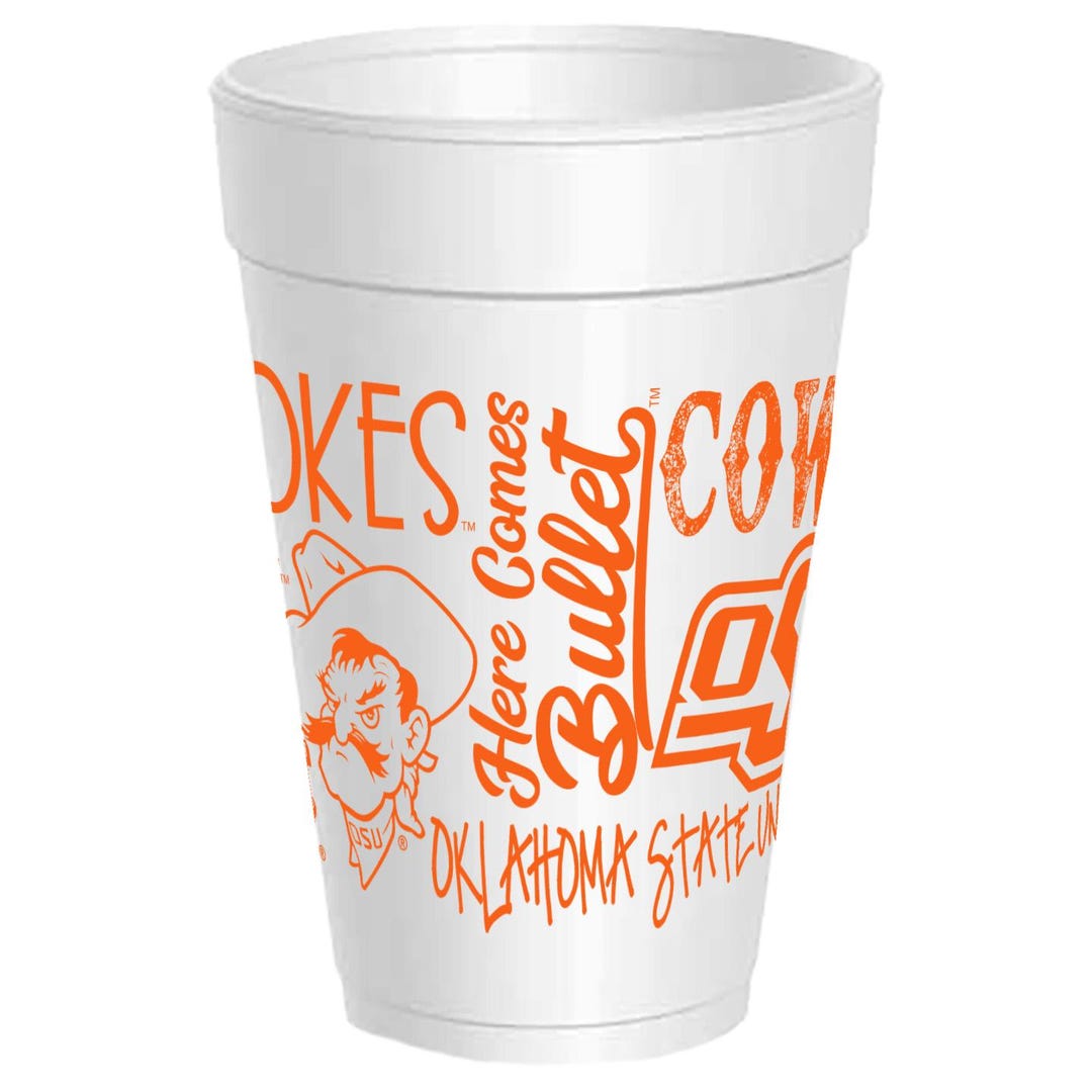 OSU Cups - 25 Pack 16oz - Officially Licensed Oklahoma State University ...