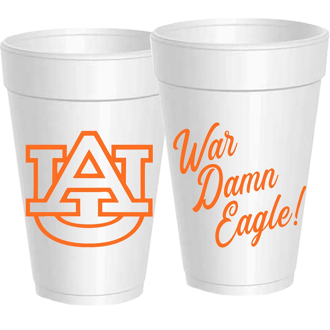 Auburn Cups - 25 Pack - Auburn University - War Damn Eagle - 16oz ...