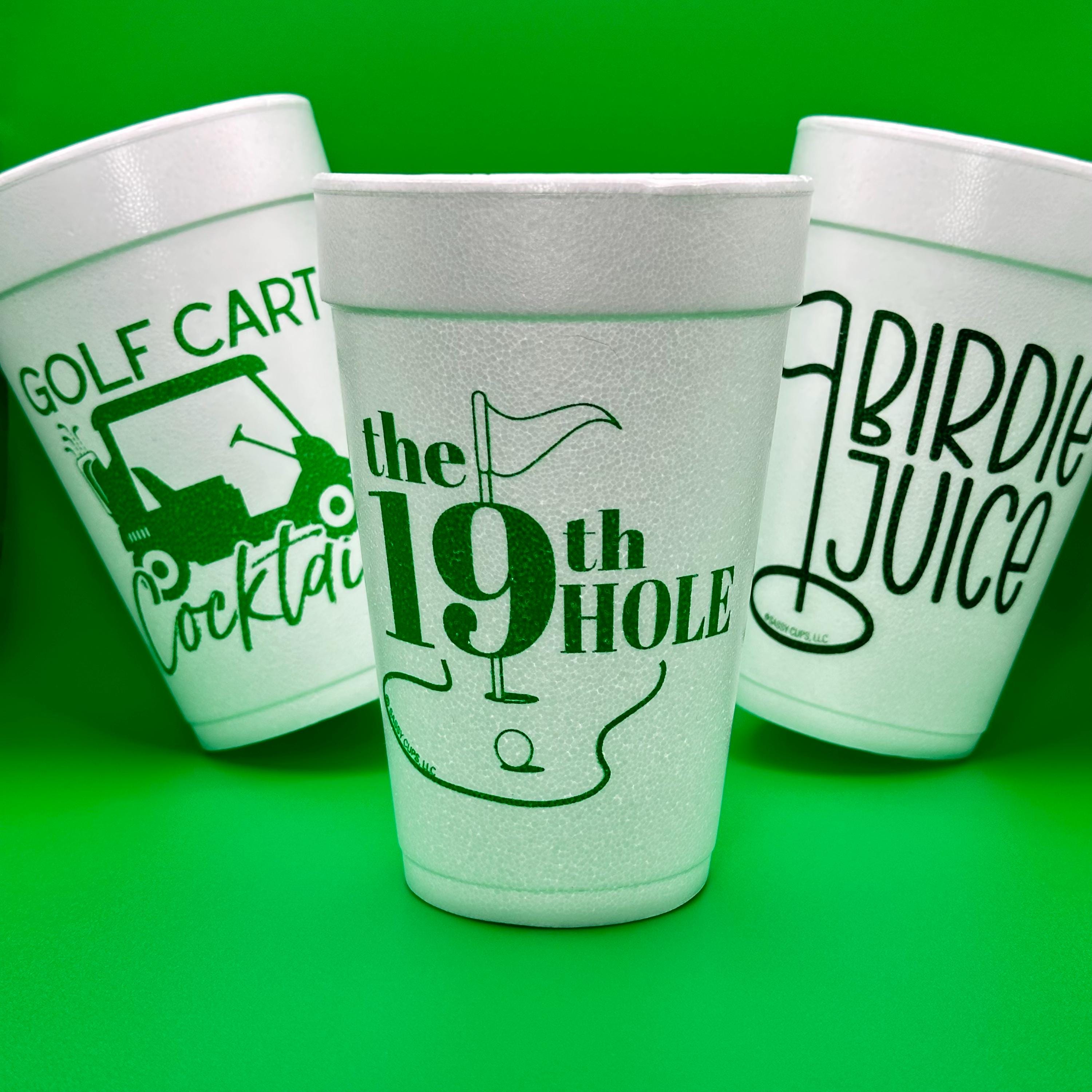 Masters Cups - 25 Pack - Golf Cart Cocktail - 16oz Styrofoam Cups ...