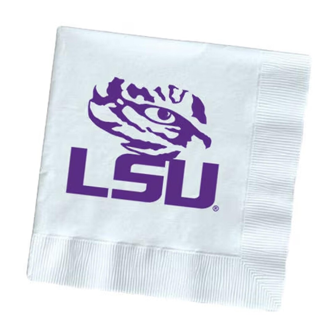 LSU Napkins - 20 Pack - Officially Licensed Louisiana State University ...