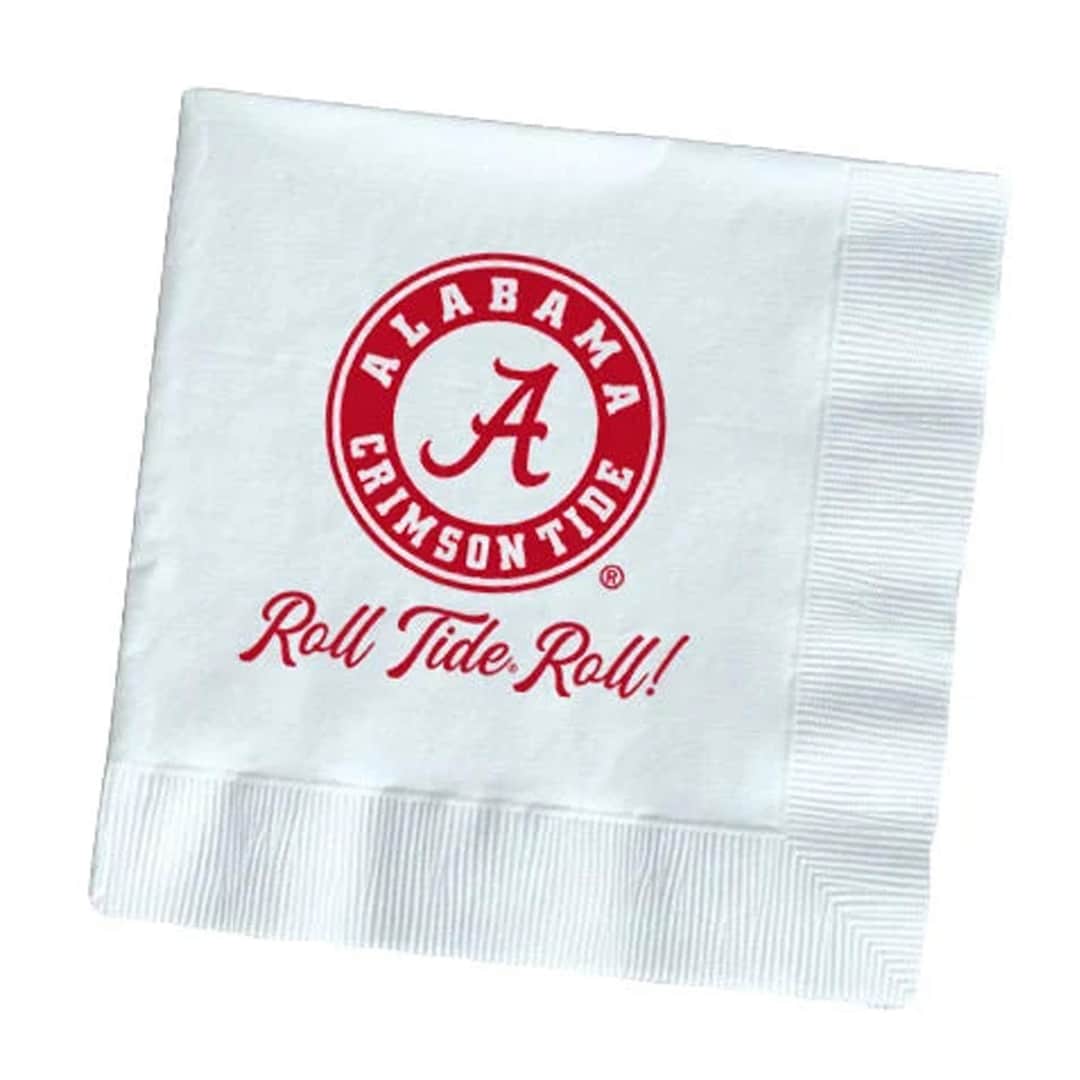 Bama Napkins - 20 Pack - Roll Tide Roll Cocktail Napkins University of ...