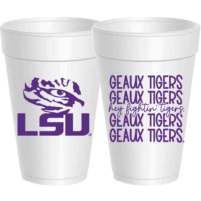 LSU Cups - 25 Pack 16oz - Officially Licensed Louisiana State ...
