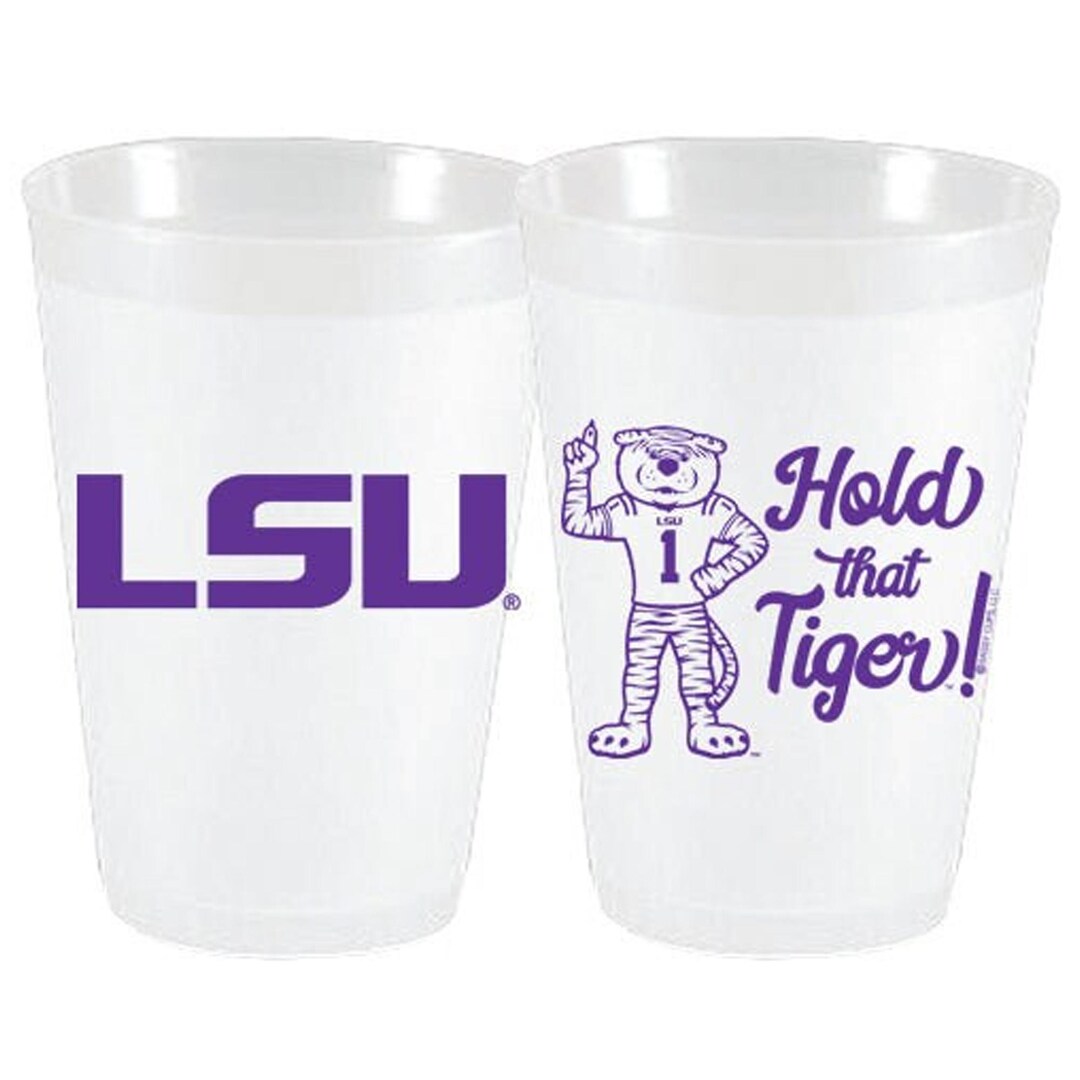 LSU Cups - 10 Pack - Officially Licensed Hold That Tiger 16oz Reusable ...