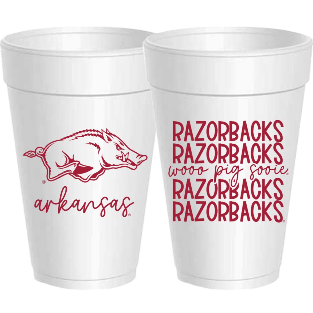 25 Pack Arkansas Razorback Mirror Styrofoam Cups - Etsy