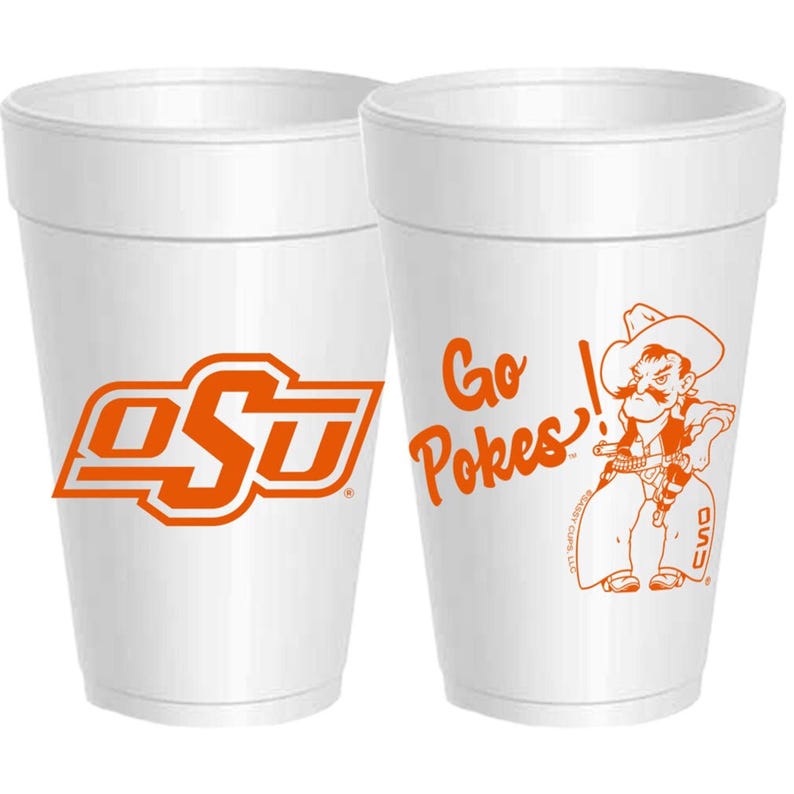 OSU Cups - 25 Pack 16oz Officially Licensed Oklahoma State University ...
