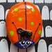 Halloween Ladybug Painted Rock - Etsy