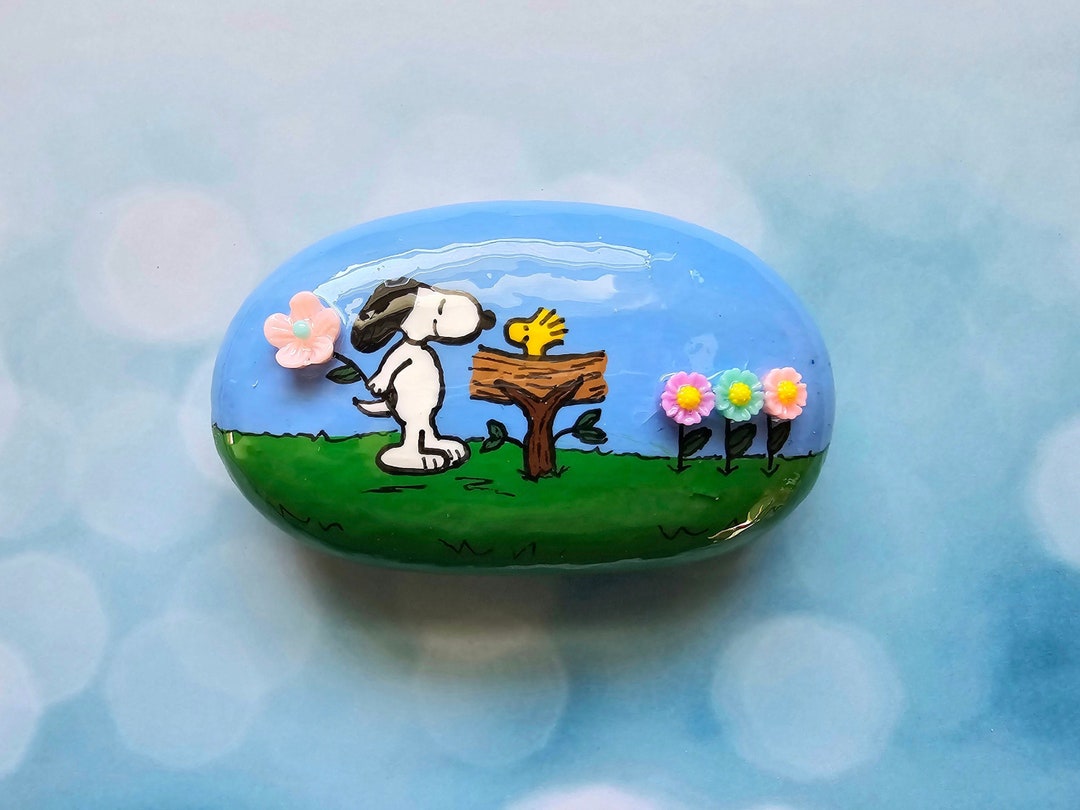 Snoopy and Woodstock Painted Rock - Etsy