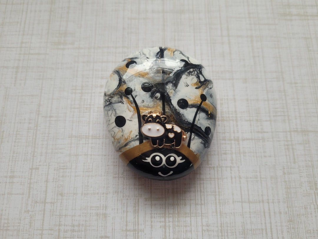 Cow Ladybug Painted Rock - Etsy