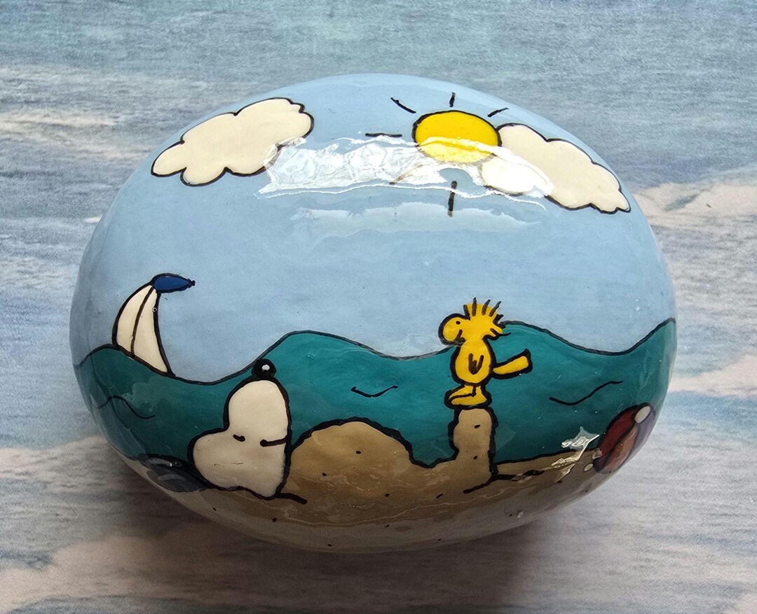 Snoopy and Woodstock Painted Rock - Etsy