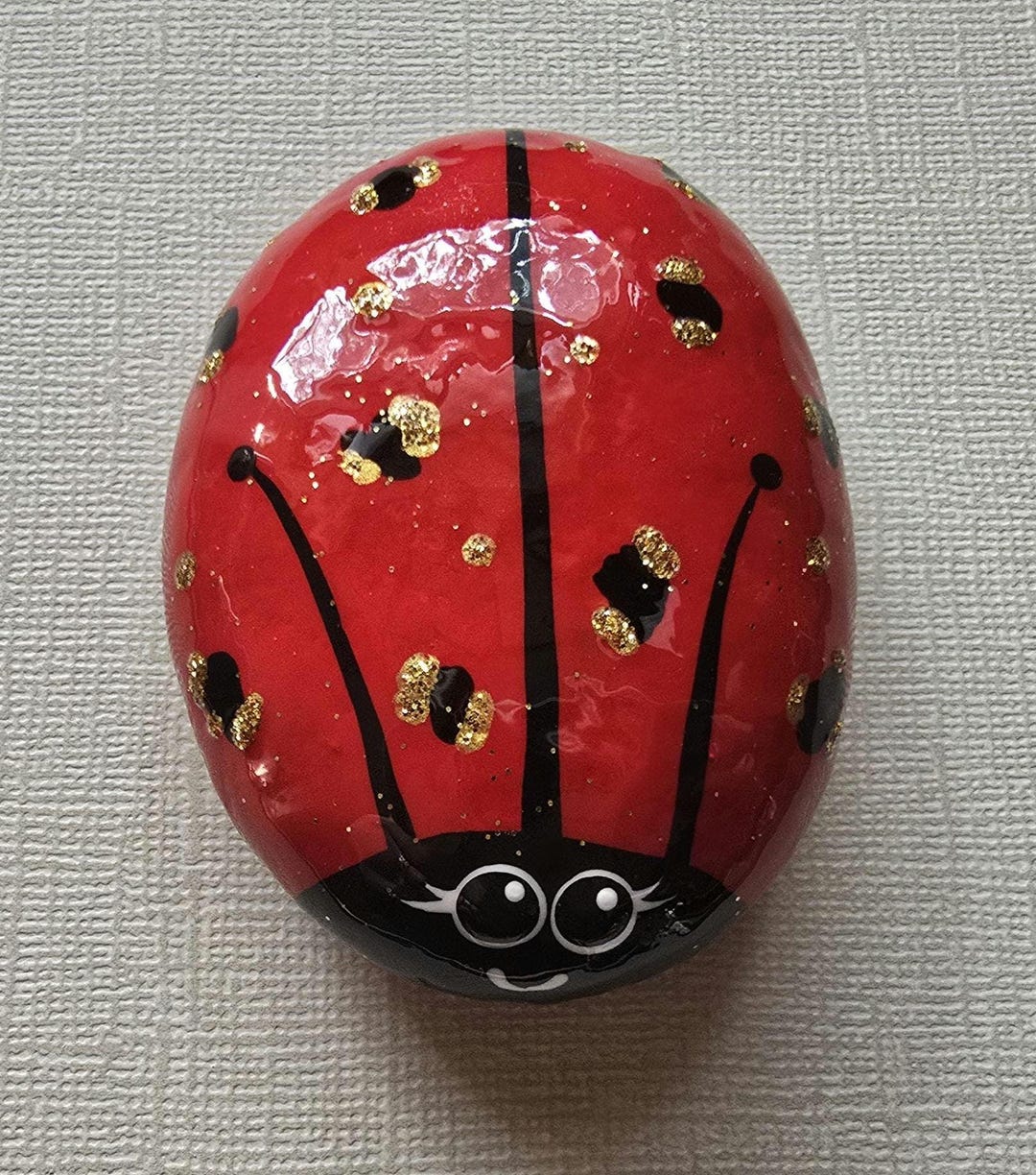 Leopard Print Ladybug Painted Rock - Etsy