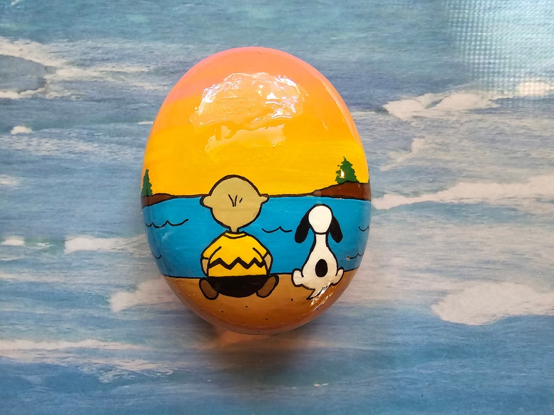 Charlie Brown and Snoopy Painted Rock - Etsy