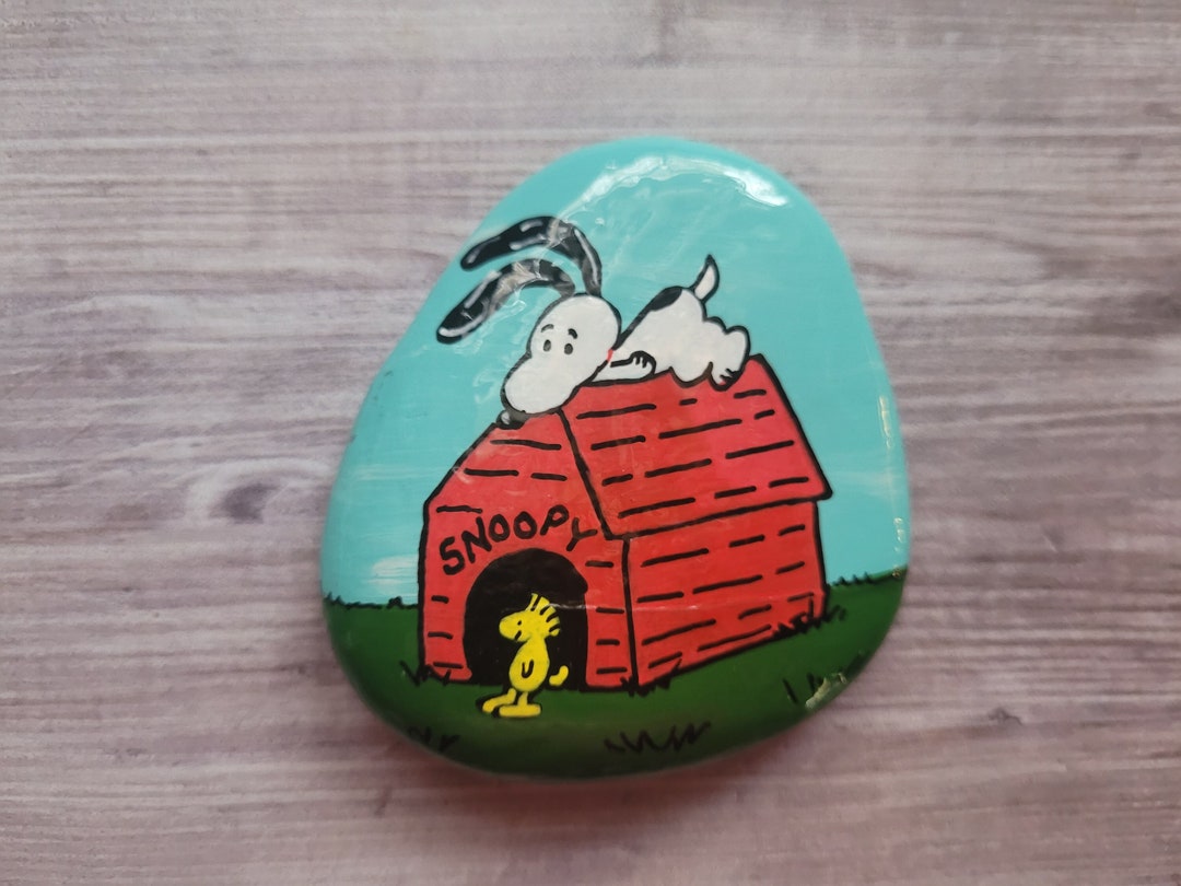 Snoopy and Woodstock Painted Rock - Etsy