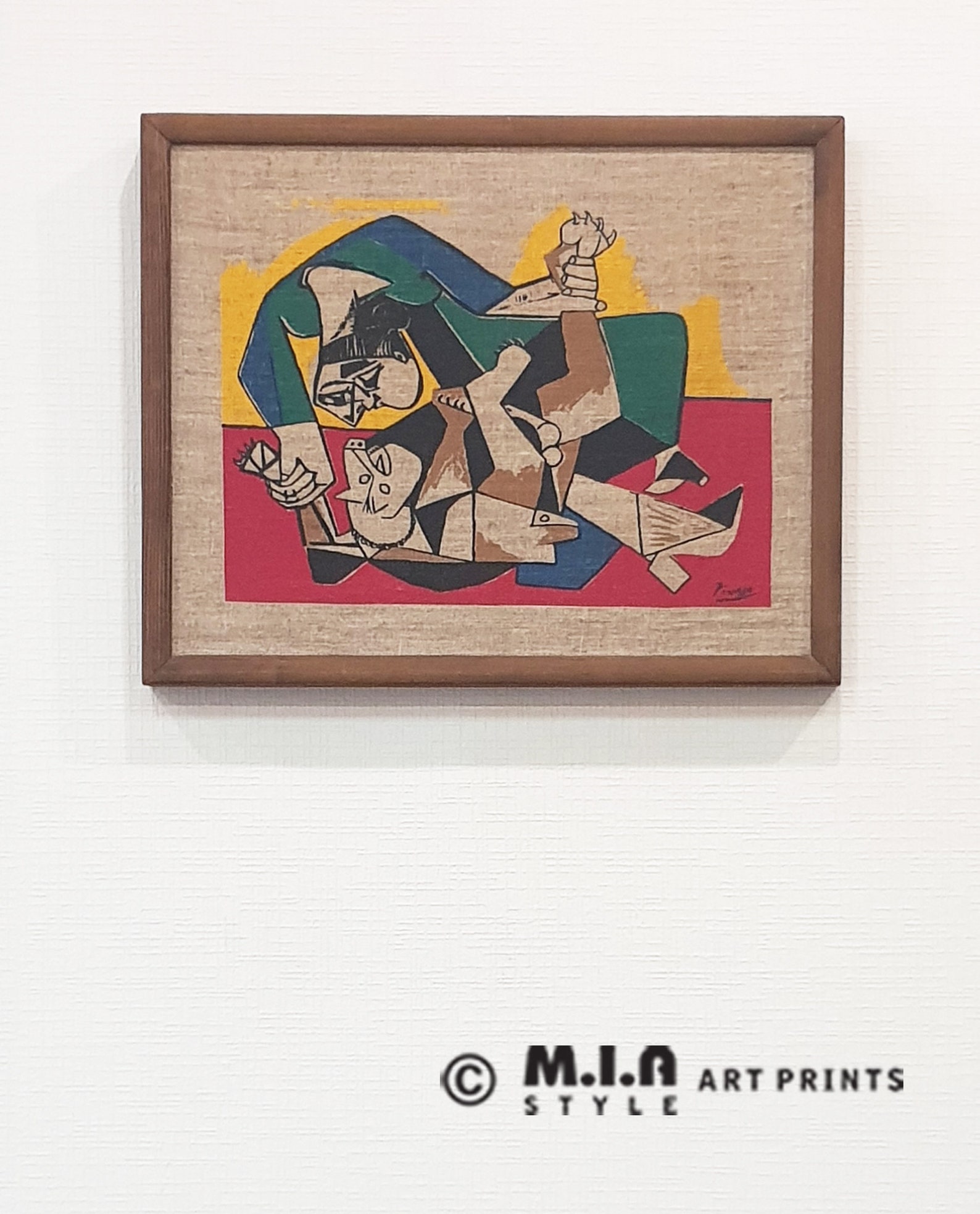 Wall Art on Canvas Pablo Picasso Screen Print Color Graphic - Etsy