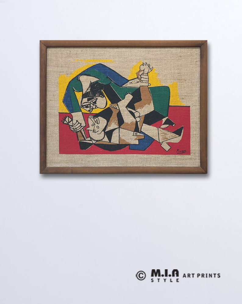 Wall Art on Canvas Pablo Picasso Screen Print Color Graphic - Etsy