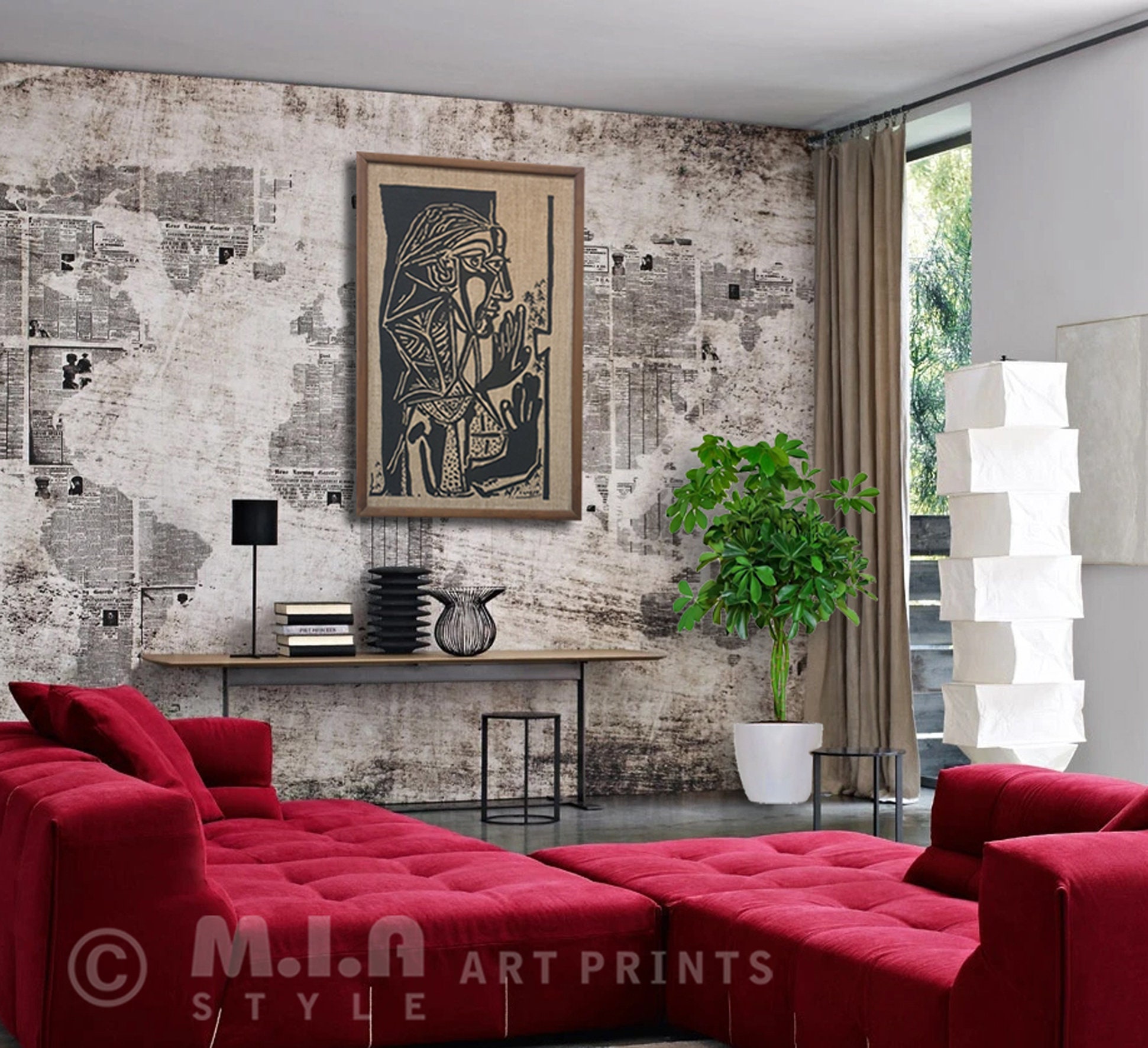 Wall Art on Canvas Pablo Picasso the Woman at the Window, Graphic ...