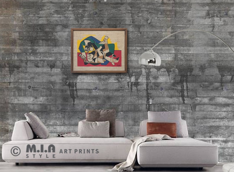 Wall Art on Canvas, Pablo Picasso, Screen Print, Color Graphic ...