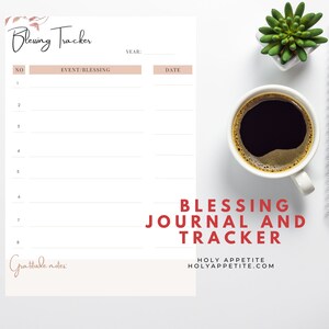 Printable Blessing Journal, Digital Blessing Tracker, Christian Prints ...