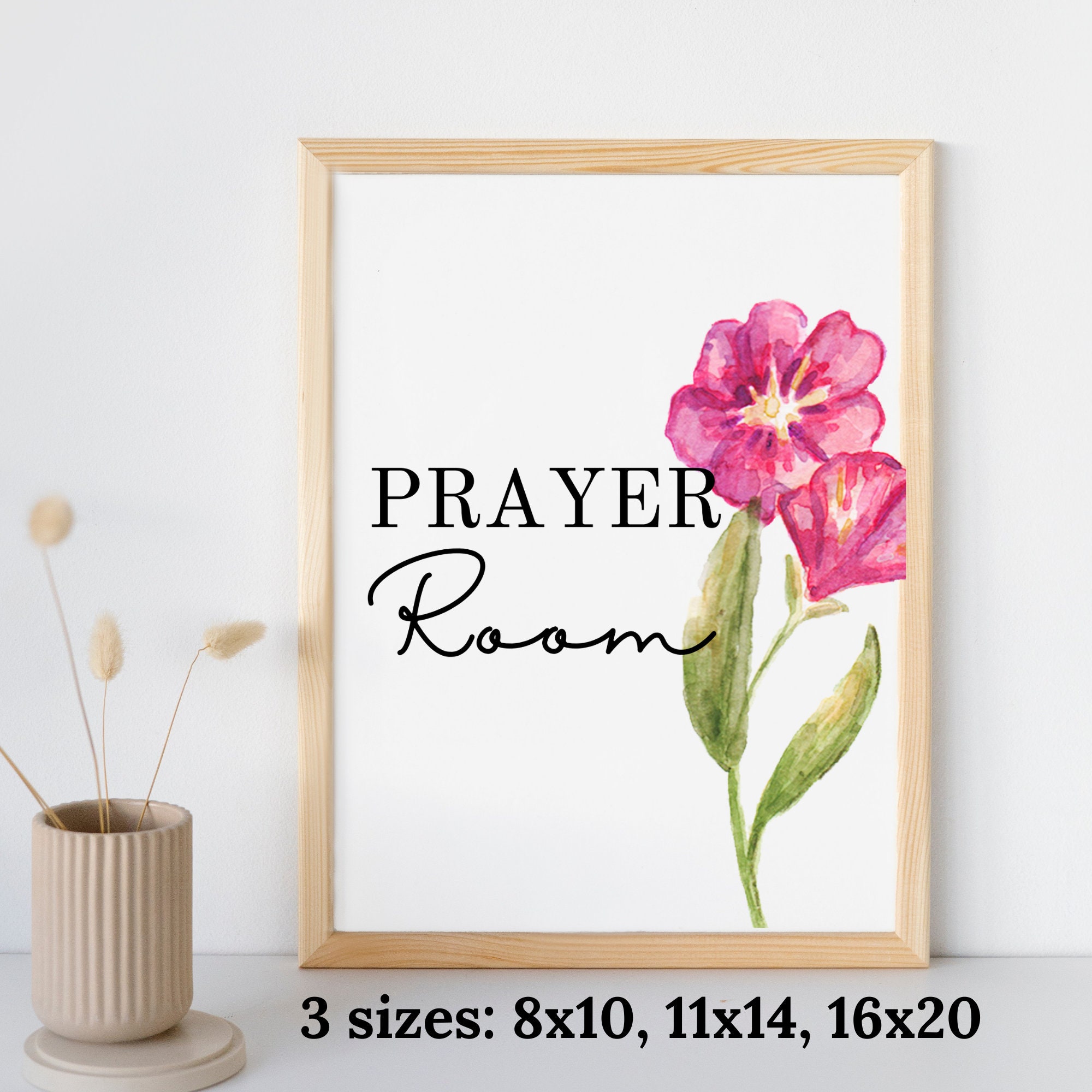 Prayer Sign, Prayer Room Door Sign, War Room Prayer Decor, Christian ...