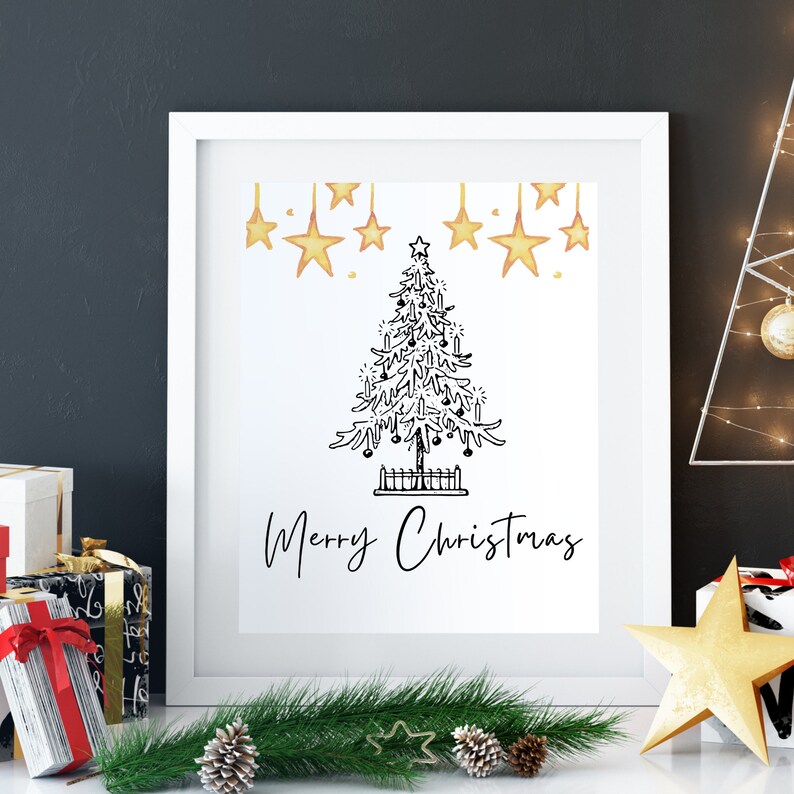 Merry Christmas Wall Art Print, Christian Christmas Printables ...