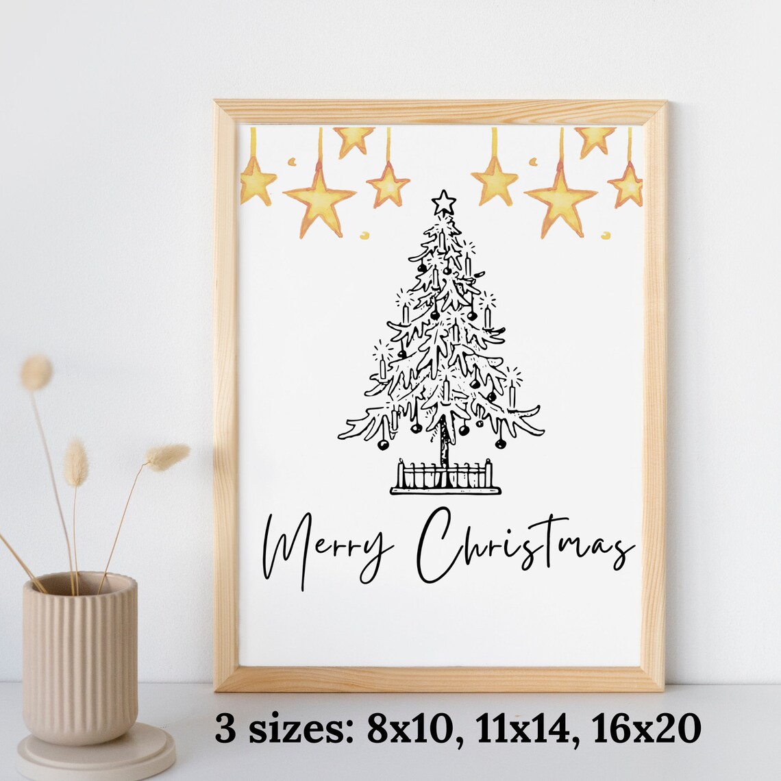 Merry Christmas Wall Art Print, Christian Christmas Printables ...