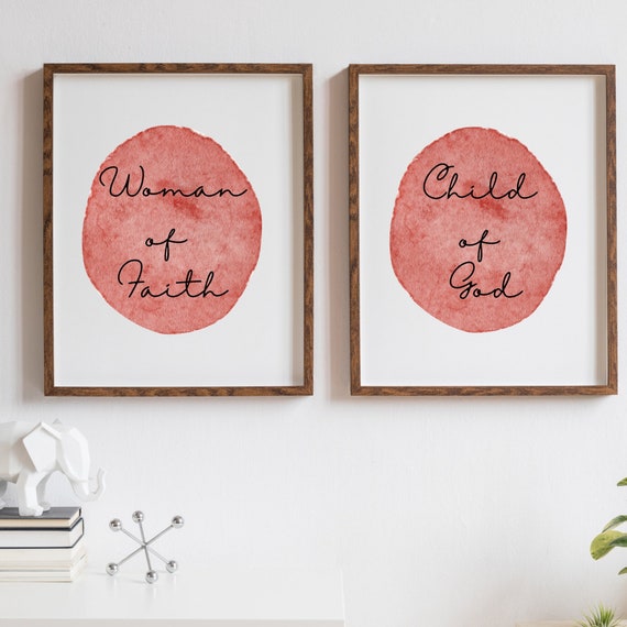 Woman Printable Wall Art Women of Faith Child of God - Etsy