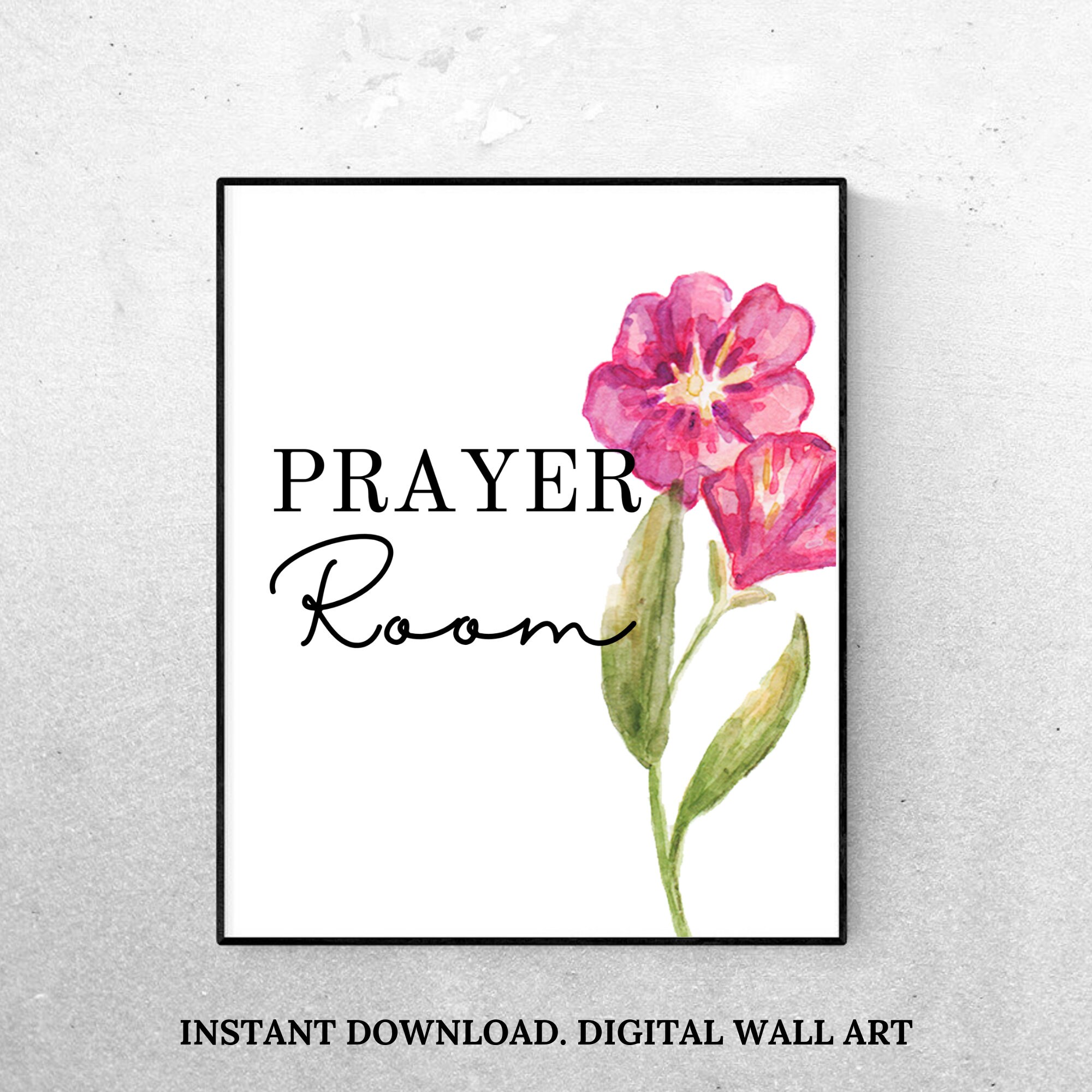 Prayer Sign, Prayer Room Door Sign, War Room Prayer Decor, Christian ...