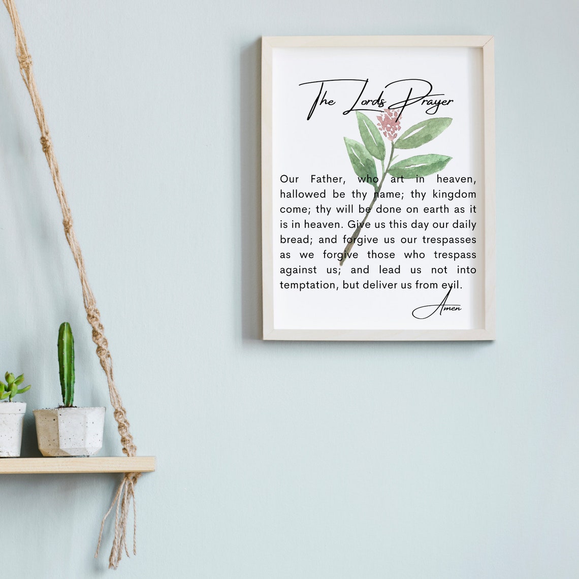 Our Father Prayer Print, the Lords Prayer Print, the Lords Prayer ...