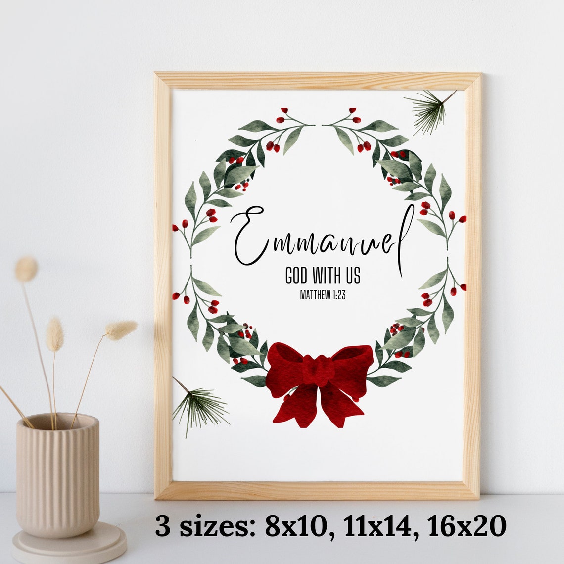 Emmanuel God With Us Print, Immanuel Print, Matthew 1:23 Print, God ...
