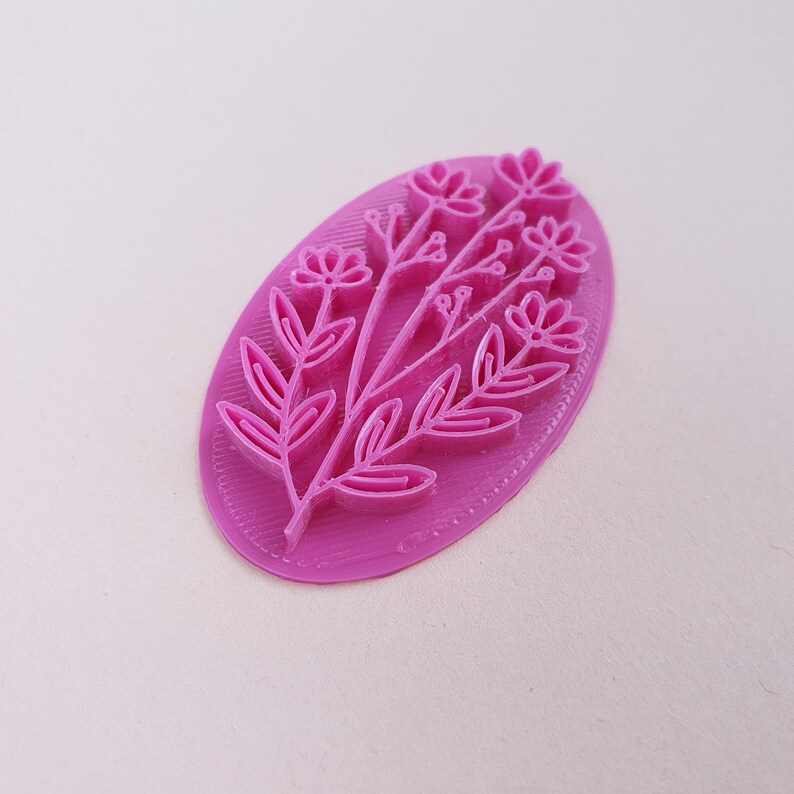 Polymer Clay Stamp "flower" 3D Printed Embossing - Etsy
