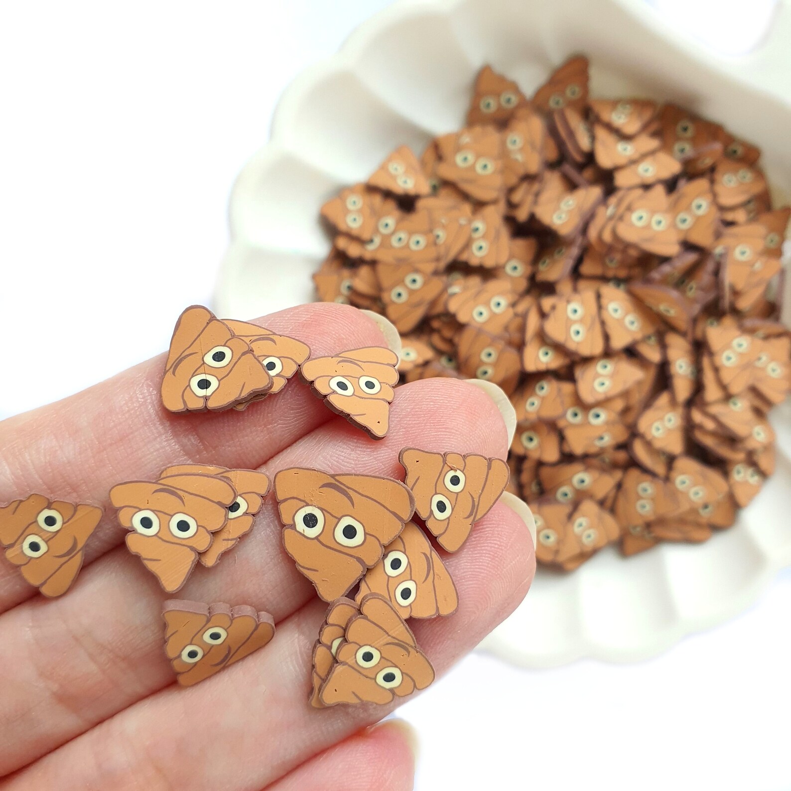 Mini Poop Emoji Polymer Clay Shapes for Resin Epoxy Crafts for - Etsy