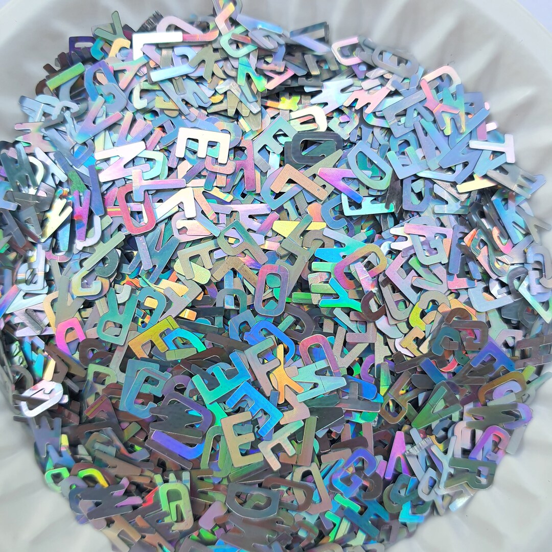 Chunky Glitter "holographic Letters" for Resin Epoxy Crafts, for Nail ...