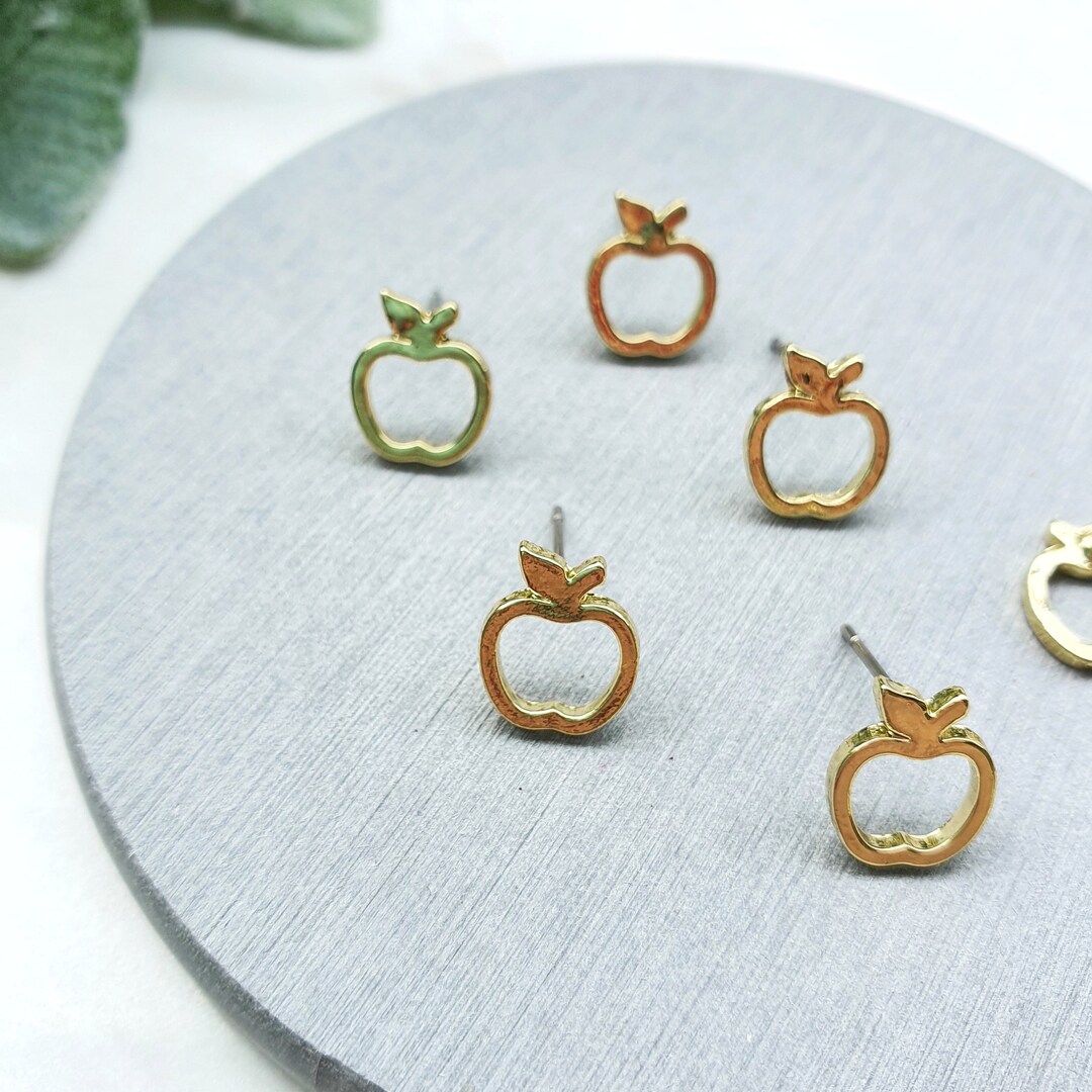 Gold Plated Earrings Stud Components Earrings Findings DIY Jewelry - Etsy