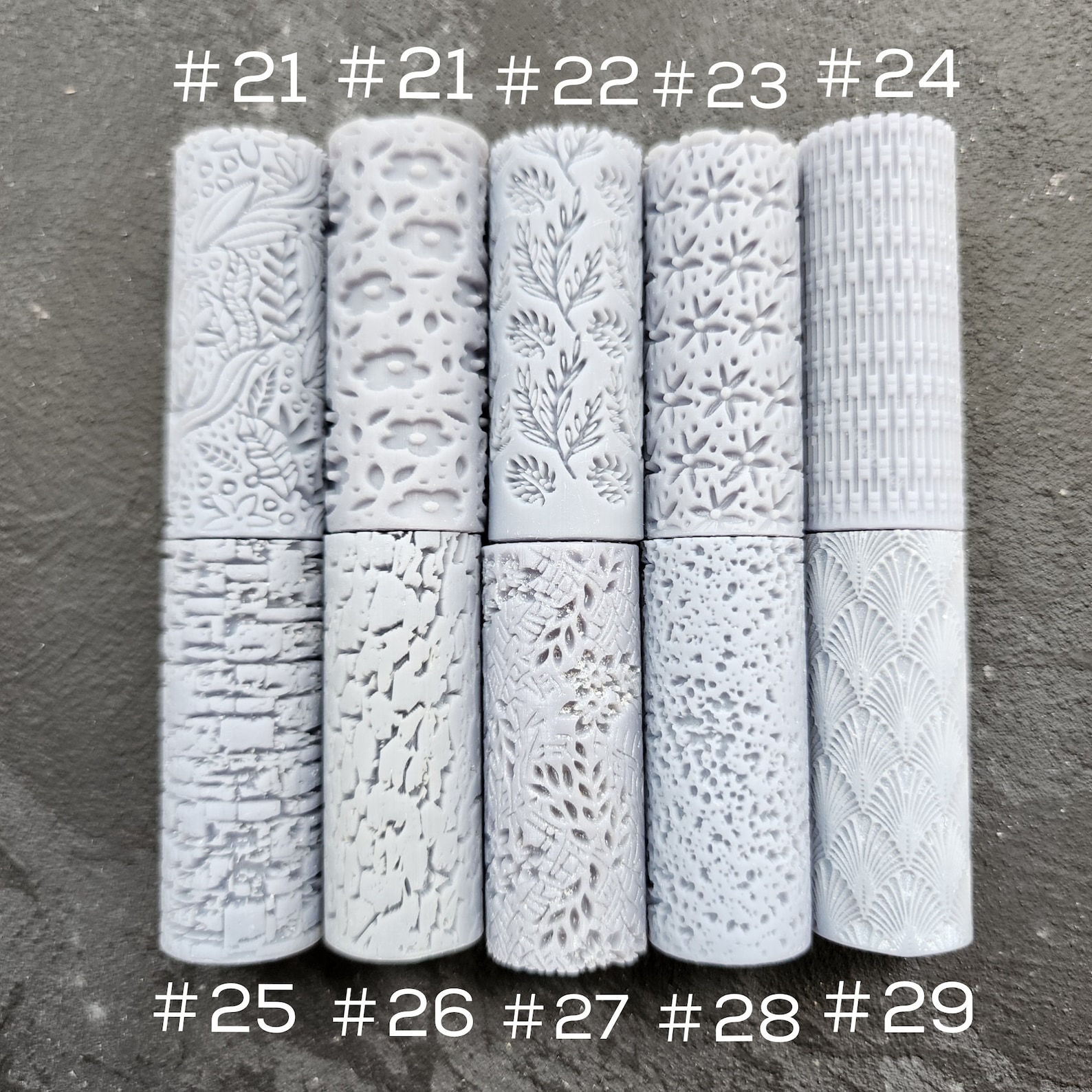 SALE! Polymer Clay Texture Rollers Clay Stamp 3D Printed Embossing Clay ...
