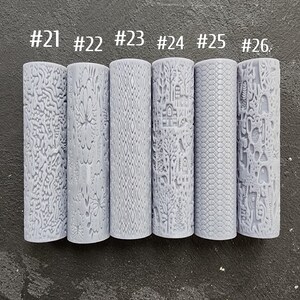 SALE! Polymer Clay Texture Rollers Clay Stamp 3D Printed Embossing Clay ...