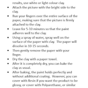 Clay Transfer Paper / Image Transfer Paper / Water Soluble Paper for ...