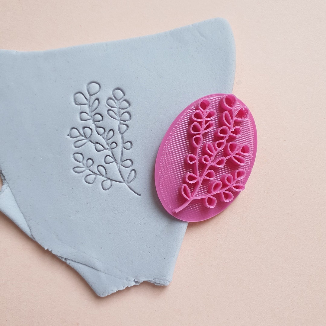Polymer Clay Stamp "leaves" 3D Printed Embossing - Etsy