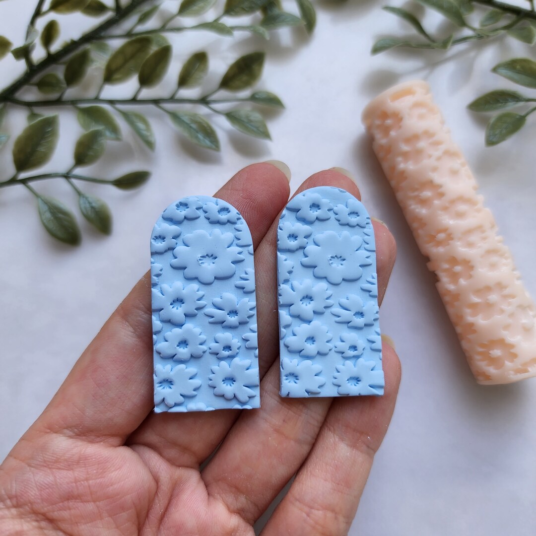 Polymer Clay Texture Roller Clay Stamp 3D Printed Embossing 