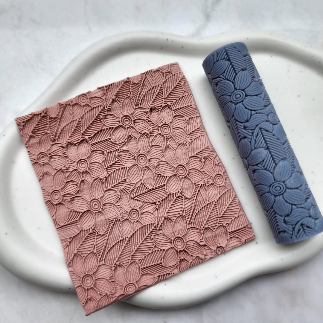 Polymer Clay Texture Roller Clay Stamp 3D Printed Embossing Polymer ...
