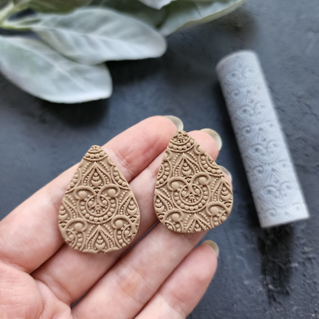Polymer Clay Texture Roller Clay Stamp 3D Printed Embossing Polymer ...