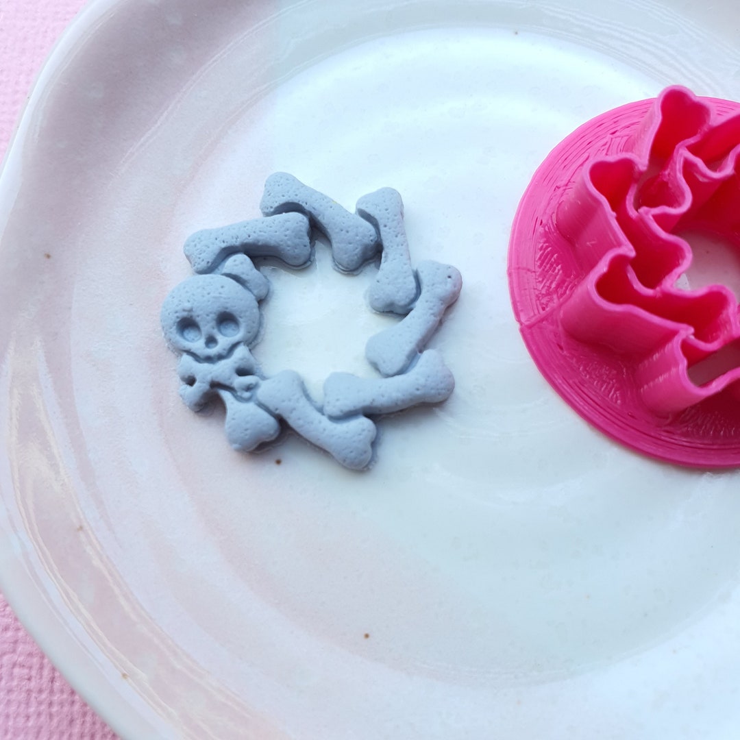 Scull Wreath Halloween Polymer Clay Cutter 3D Print Cutters Jewelry ...