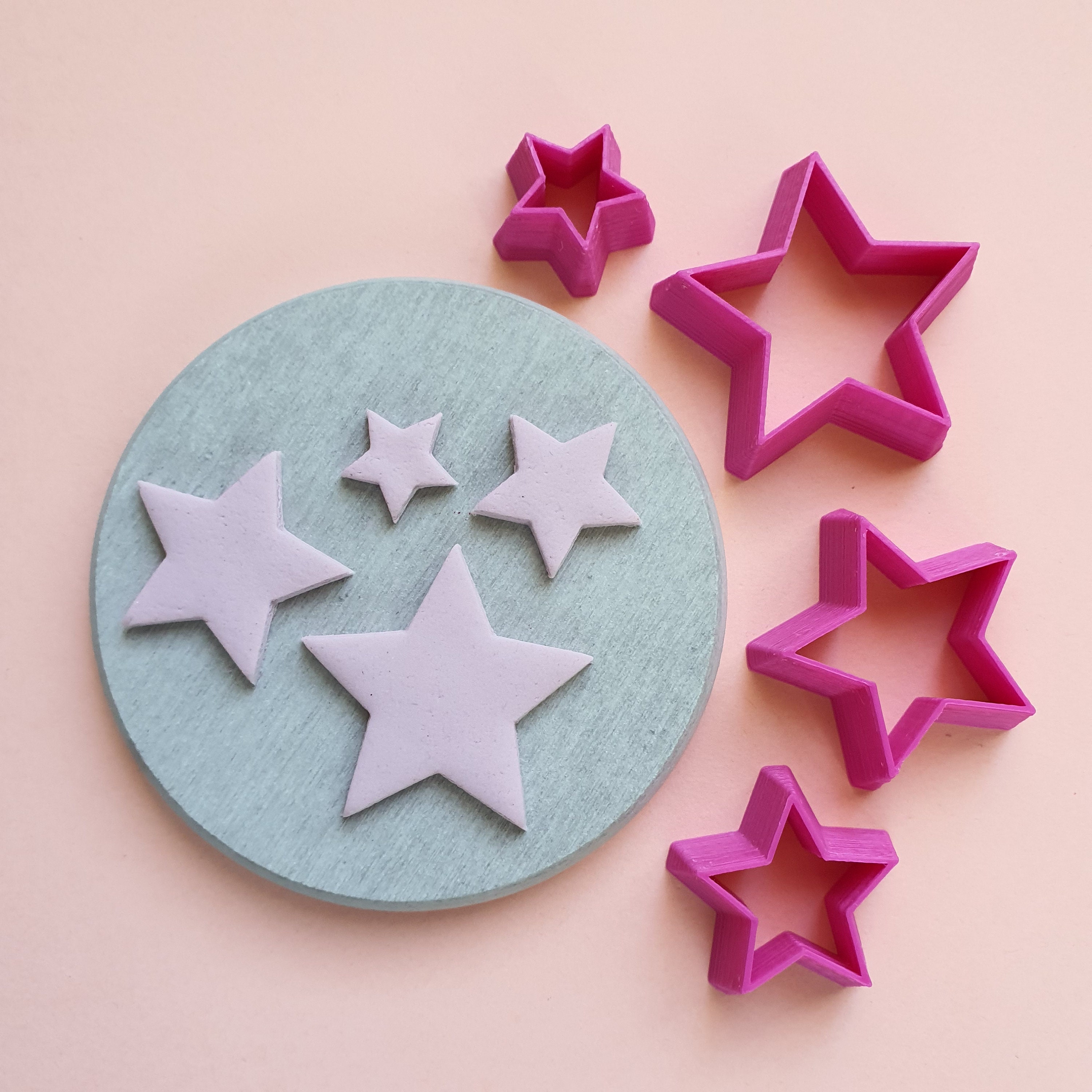 Star Polymer Clay 3D Cutters Geometry Shapes Cutter Set of 4 | Etsy