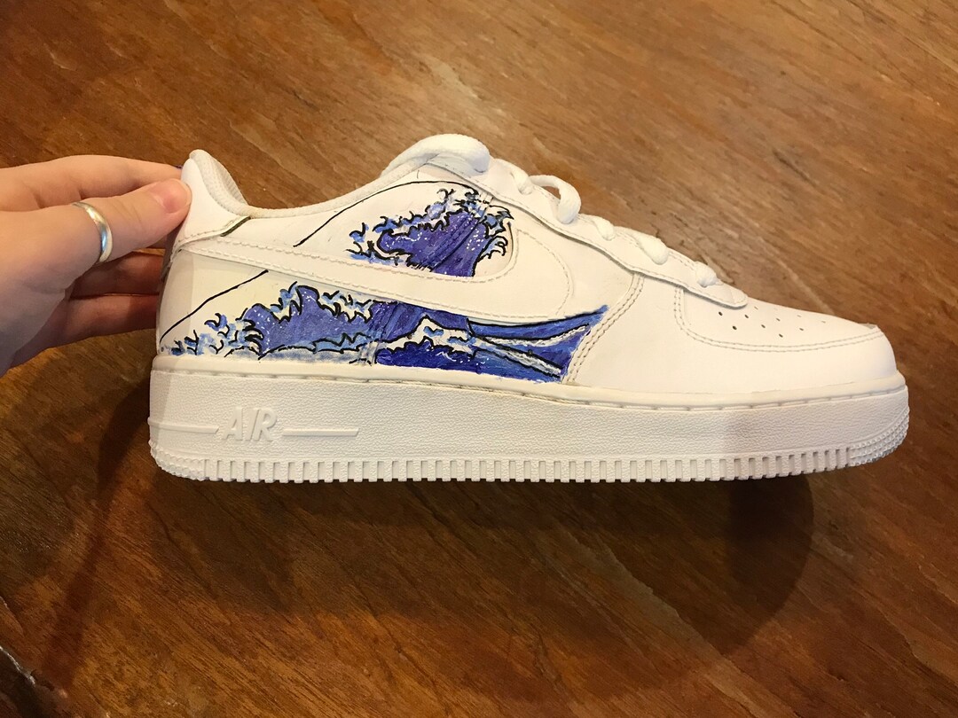 Custom Nike Air Force 1 -wave - Etsy