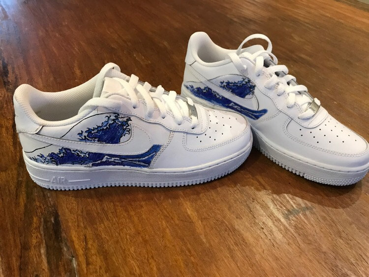 Custom Nike Air Force 1 -wave - Etsy