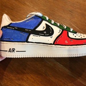 Custom Nike Air Force 1 -cartoon - Etsy