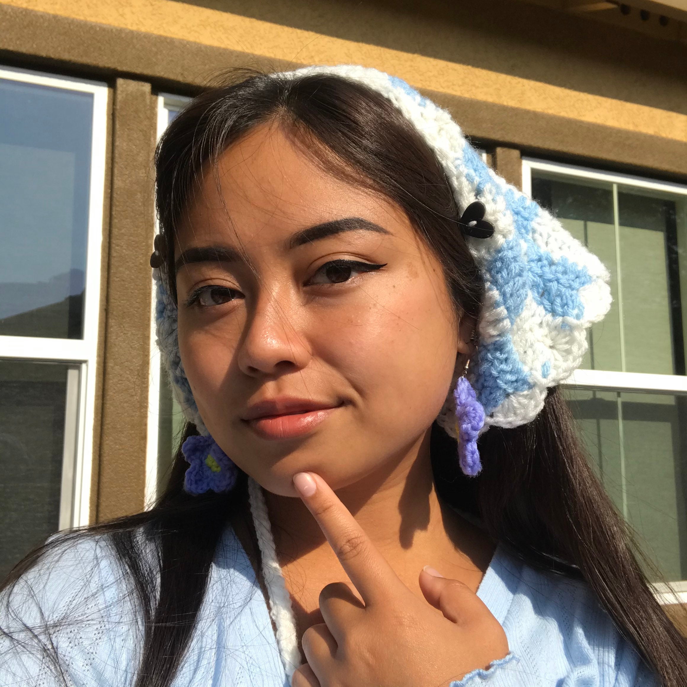 Crochet Checkered Bandana - Etsy