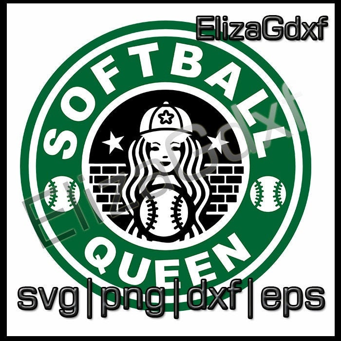 Softball Queen DTF Images SVG, Eps, Dxf, Pdf, Png, Cutting File Files ...