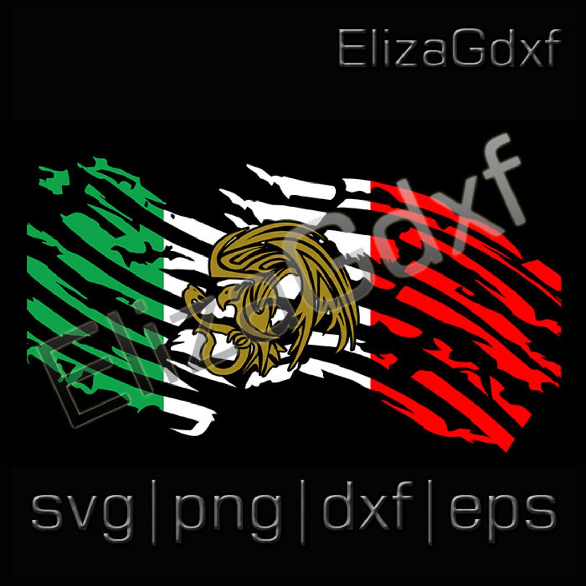 Mexico Flag Images SVG, Eps, Dxf, Pdf, Png, Cutting File Files Instant Download - Etsy