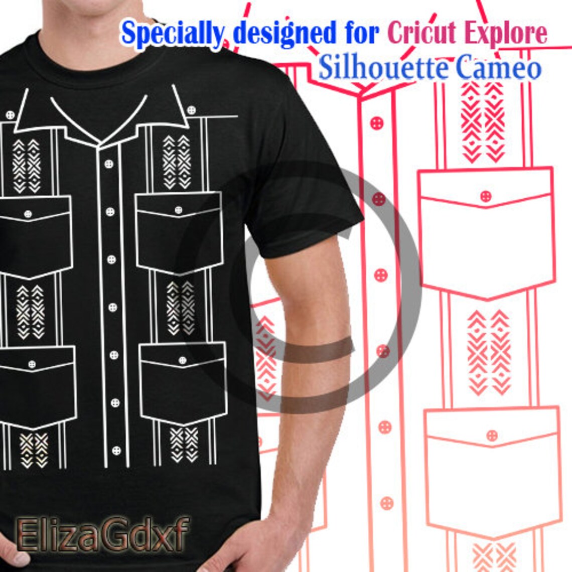 MEXICAN GUAYABERA 3 Images SVG, Eps, Dxf, Pdf, Png, Cutting File Files ...