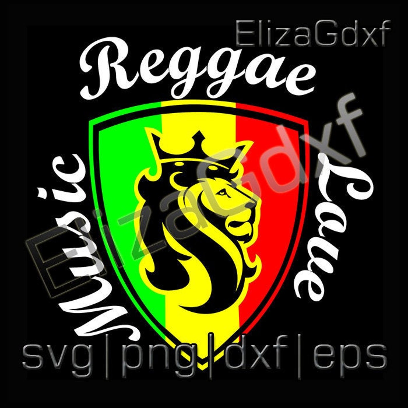 Reggae Images SVG, Eps, Dxf, Pdf, Png, Cutting File Files Instant ...