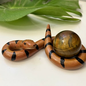 Custom Snake Crystal Holder, Custom Snake Sculpture, Snake Crystal ...